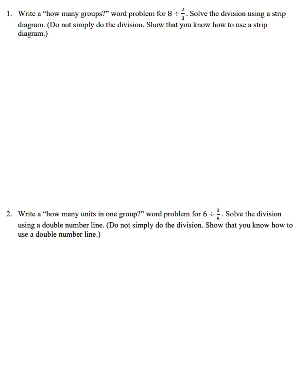 write how many groups word problem for 8 3 solve the division using ...