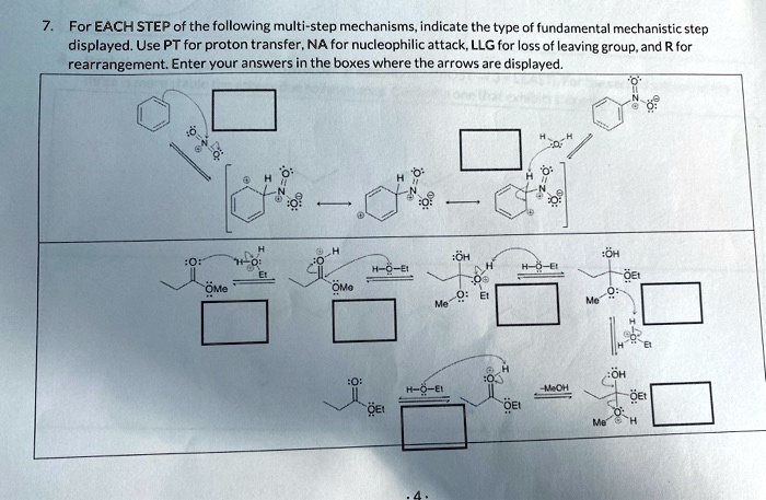 SOLVED: For EACH STEP of the following multi-step mechanisms, indicate ...