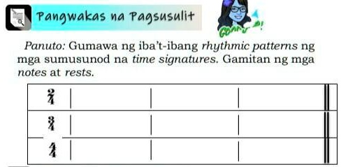 Iba't-ibang rhythmic patterns na may 2/4 na signature? Pangwakas na ...
