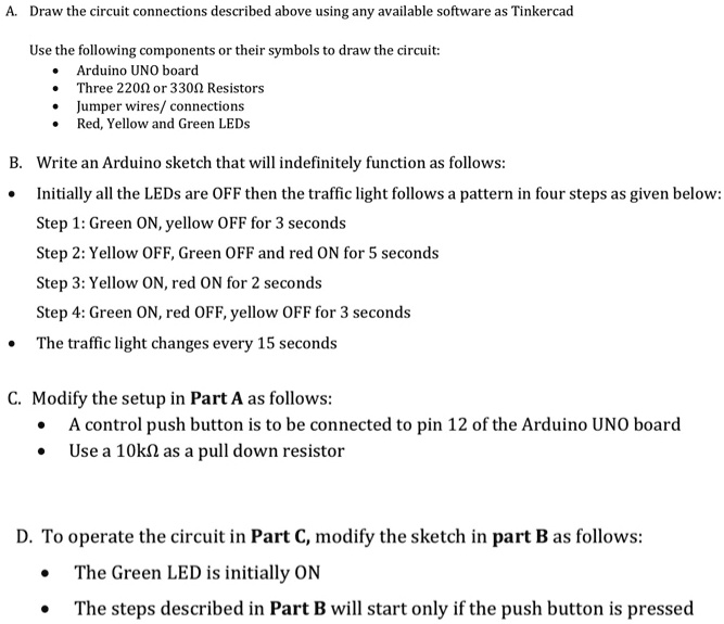 SOLVED: A. Draw the circuit connections described above using any available software such as ...
