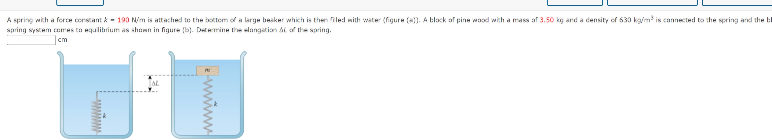 spring system comes to equilibrium as shown in figure (b). Determine ...