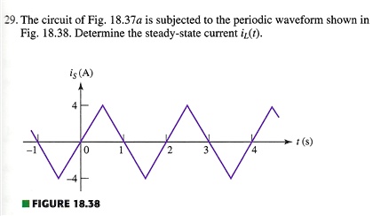 29. The circuit of Fig. 18.37a is subjected to the periodic...