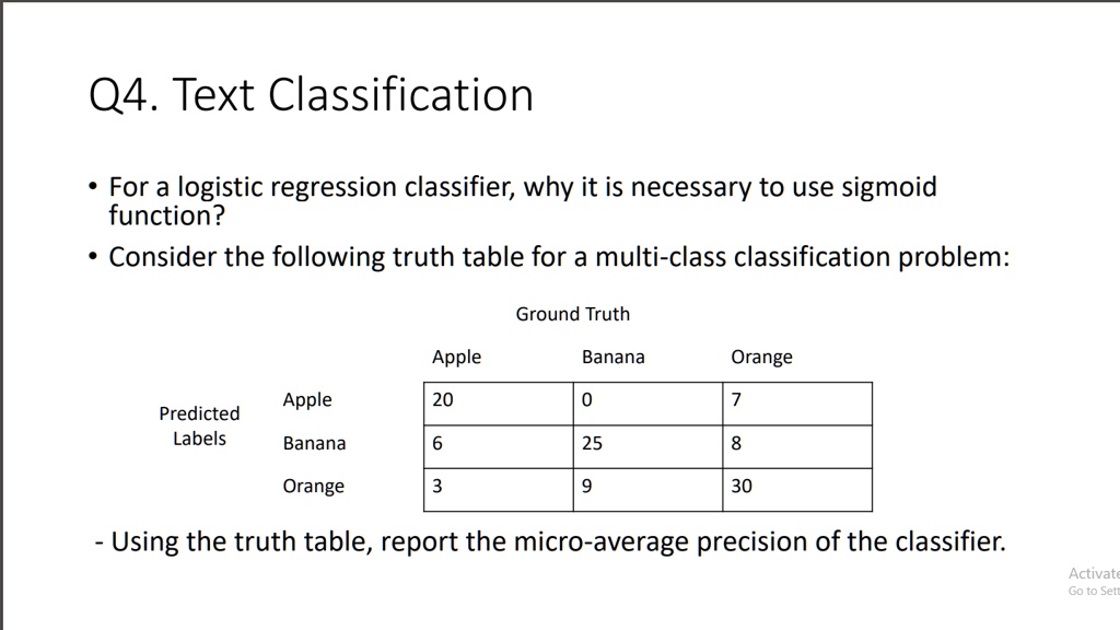 SOLVED: Q4.Text Classification : For a logistic regression classifier ... SOLVED: Q4.Text Classification : For a logistic regression classifier ...
