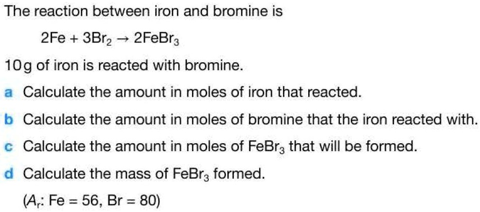 SOLVED: 'What is the answer to part c and how do we do it? The reaction ...