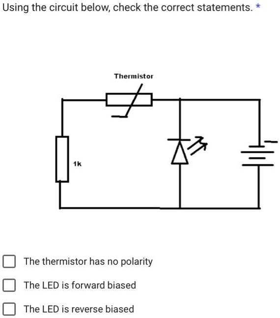 Using the circuit below, check the correct statements. Using the ...