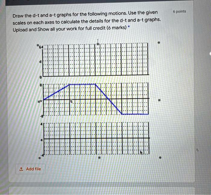 draw the d tand a tgraphs for the following motions use the given ...