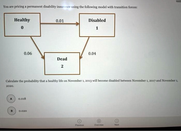 you are pricing permanent disability insurance using the following ...