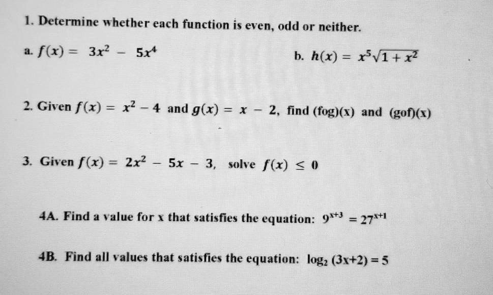 Is F X 3x 3-2x Even Odd Or Neither Clearance | www.simpleplanning.net