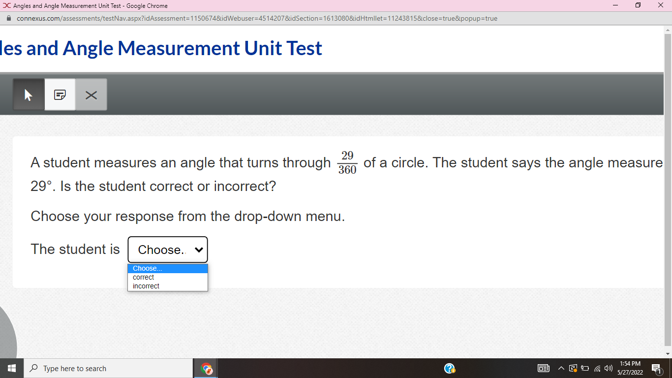 SOLVED: X Angles and Angle Measurement Unit Test - Google Chrome les ...