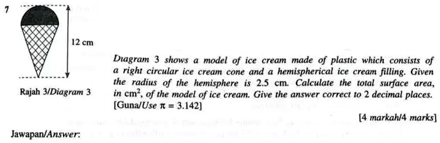 SOLVED: W? ZI upunia smols mnodel of ice JpDuu WDJ4J of plastic which ...