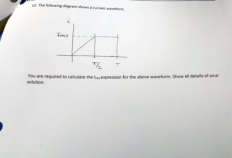 The following diagram shows current waveform Inx You are required to ...