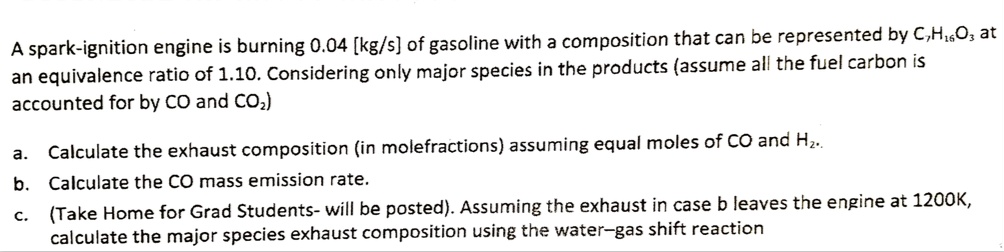 SOLVED: A spark-ignition engine is burning 0.04 [kg/s] of gasoline with ...