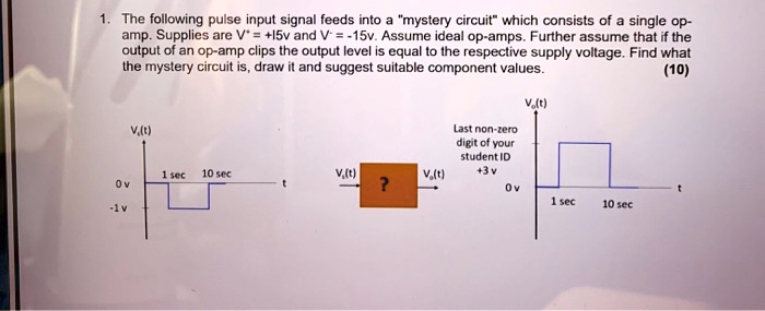 SOLVED: The following pulse input signal feeds into a mystery circuit which consists of a single ...
