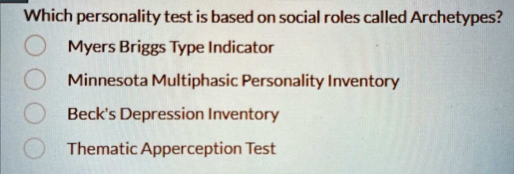Which personality test is based on social roles called Archetypes ...