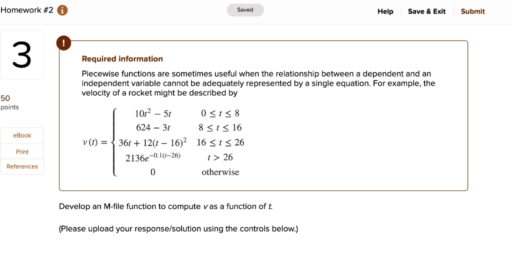 SOLVED: Homework #2 i Saved Help Save Exit Submit 3 Required ...