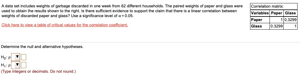 SOLVED: A data set includes weights of garbage discarded in one week ... SOLVED: A data set includes weights of garbage discarded in one week ...