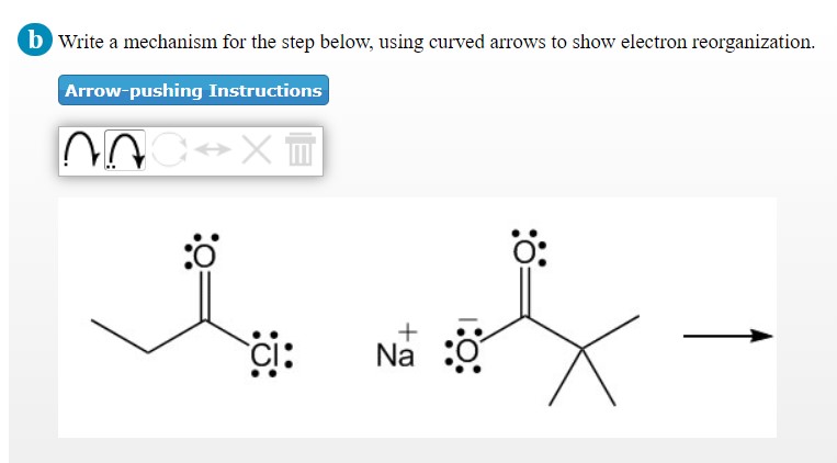 SOLVED: Write a mechanism for the step below, using curved arrows to show electron reorganization.