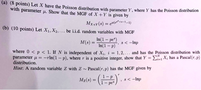 SOLVED: Let X have the Poisson distribution with parameter Î», where Î ...
