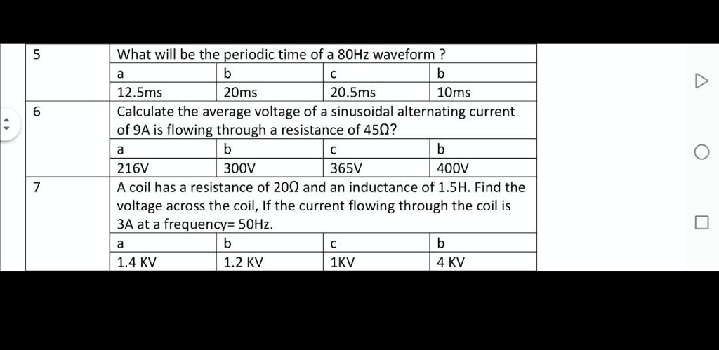 SOLVED: 5 What will be the periodic time of a 80Hz waveform ? a b b 12 ...