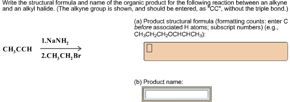 SOLVED: Write the structural formula and name of the organic product ...