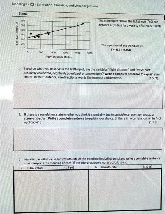 SOLVED: help! Modellng 4-ICE -CorrelationCausationand Linear Regression ...
