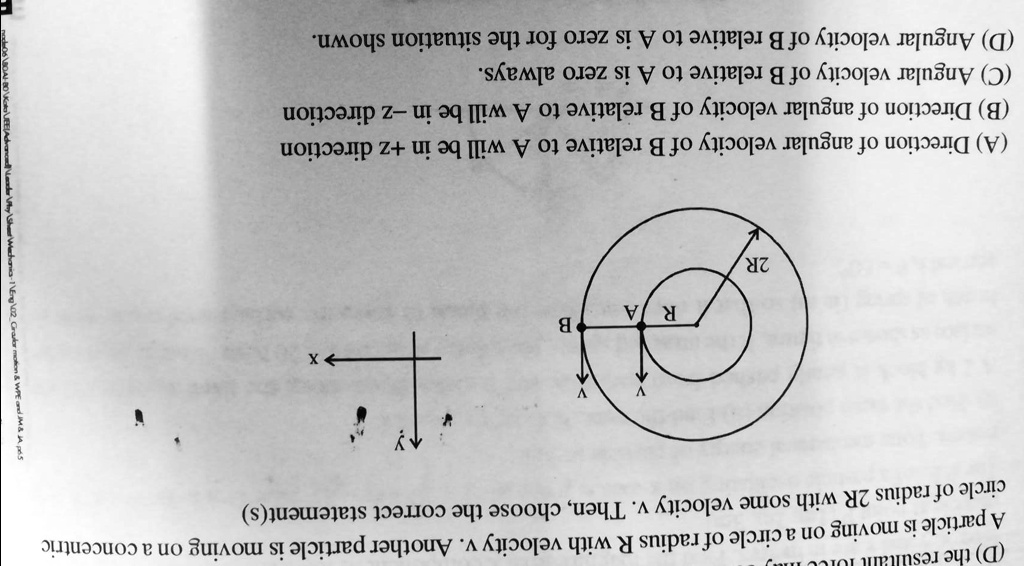 SOLVED: 'A particle is moving on a circle of radius R with velocity V ...