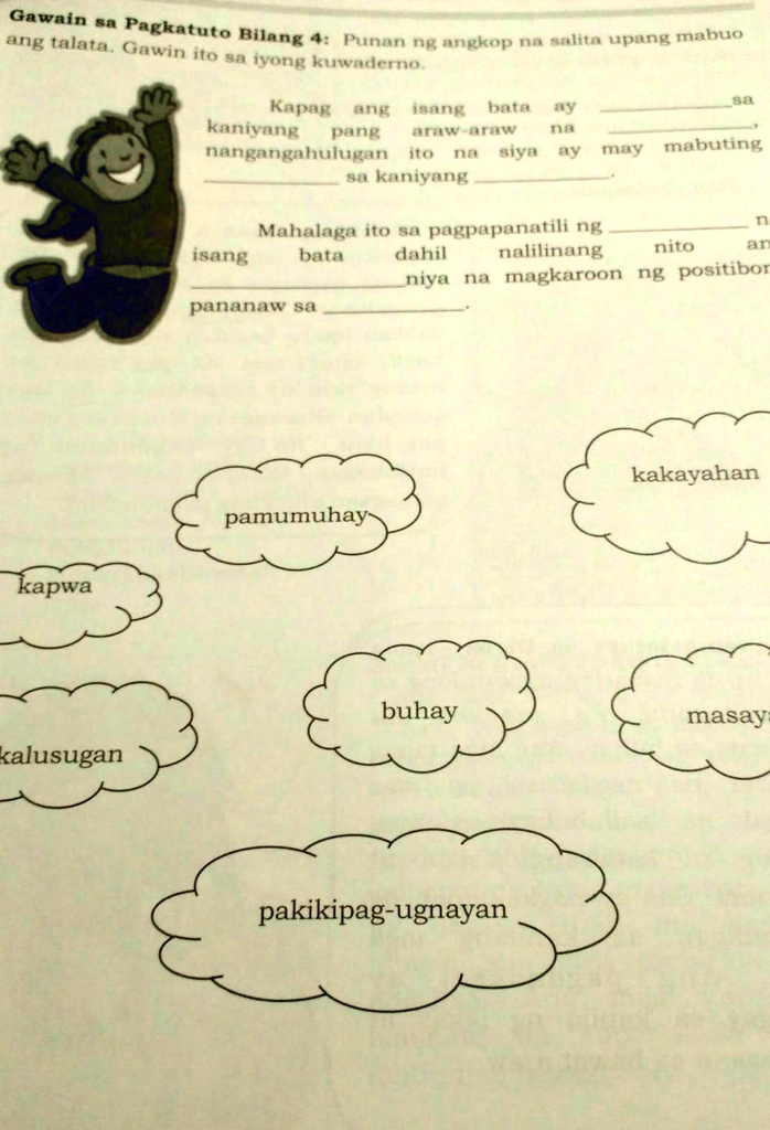 SOLVED: pasagot po nito plss may points Gawain 6a Pagka tuto Ang talata ...