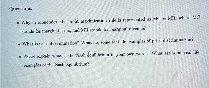 SOLVED: MC stands for marginal cost, and MR stands for marginal revenue ...