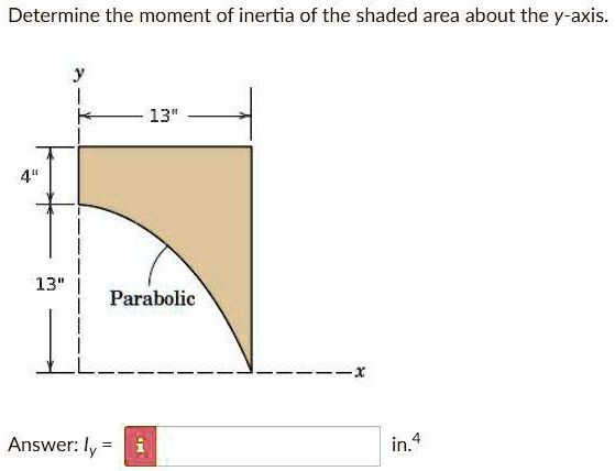 SOLVED: Determine the moment of inertia of the shaded area about the Y ...