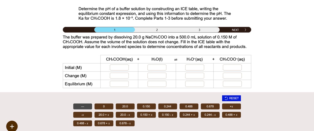 SOLVED: Texts: Determine pH Determine the pH of a buffer solution by ...