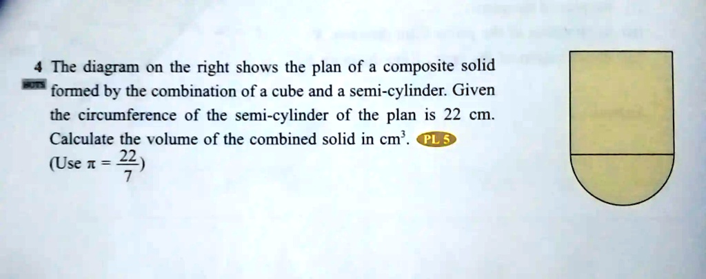 4 The diagram on the right shows the plan of a composite solid formed ...