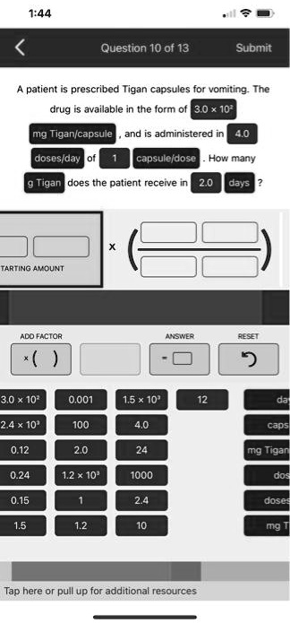 SOLVED: A patient is prescribed Tigan capsules for vomiting. The drug ...
