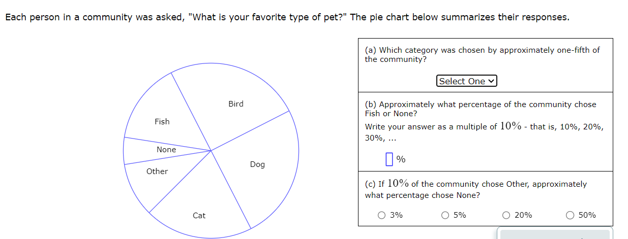 SOLVED: Each person in a community was asked, "What is your favorite ...