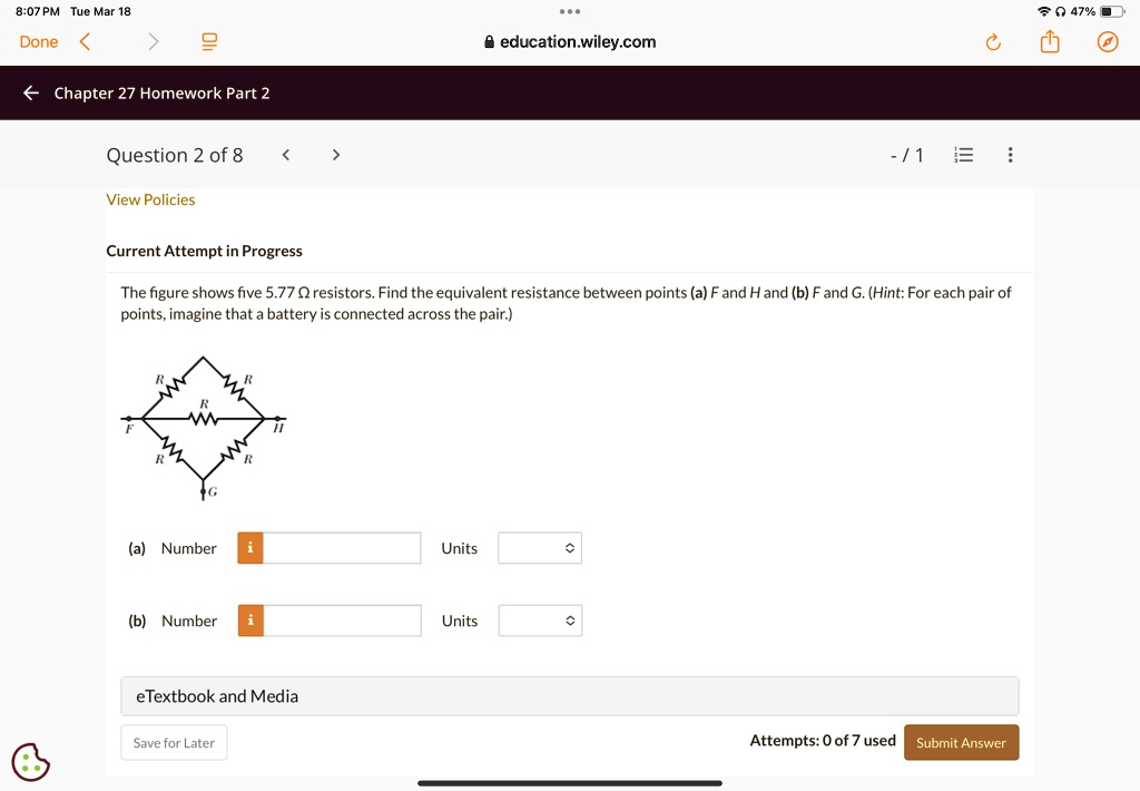 the figure shows five 577 omega resistors find the equivalent ...