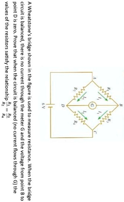SOLVED: values of the resistors satisfy the relationship R2 = 12 point D is zero. Prove that ...
