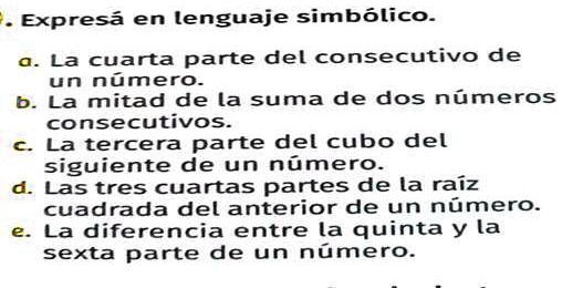 [GET ANSWER] pasar de lenguaje coloquial a lenguaje simbolico expresa en lenguaje simbolico la ...