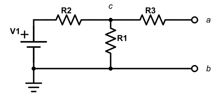 SOLVED: In the circuit shown below, find the Thevenin's equivalent ...