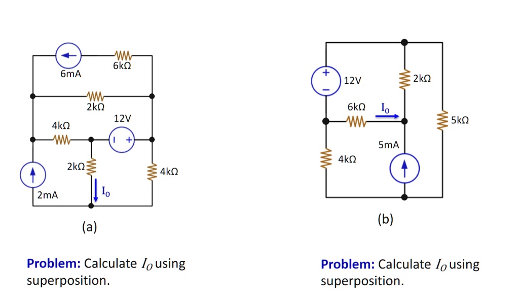 SOLVED: Texts: a: Calculate IO using superposition b: Calculate IO ... SOLVED: Texts: a: Calculate IO using superposition b: Calculate IO ...