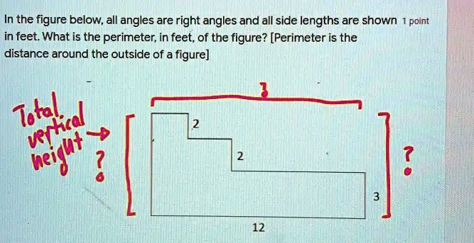 In the figure below, all angles are right angles and all side lengths ...