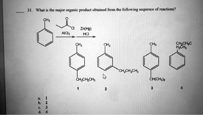 SOLVED:What is the major organic product obtained from the following ...