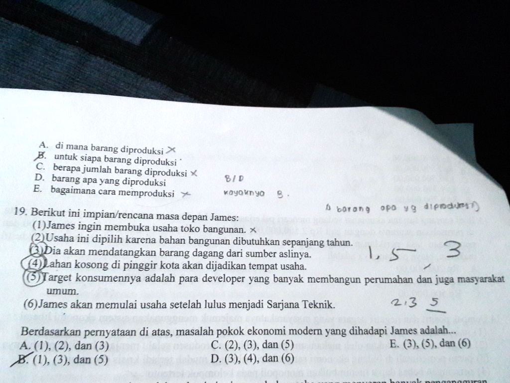 SOLVED: Tolong jawab no. 19 ya kawan kawan di mana barang B. diproduksi ... SOLVED: Tolong jawab no. 19 ya kawan kawan di mana barang B. diproduksi ...