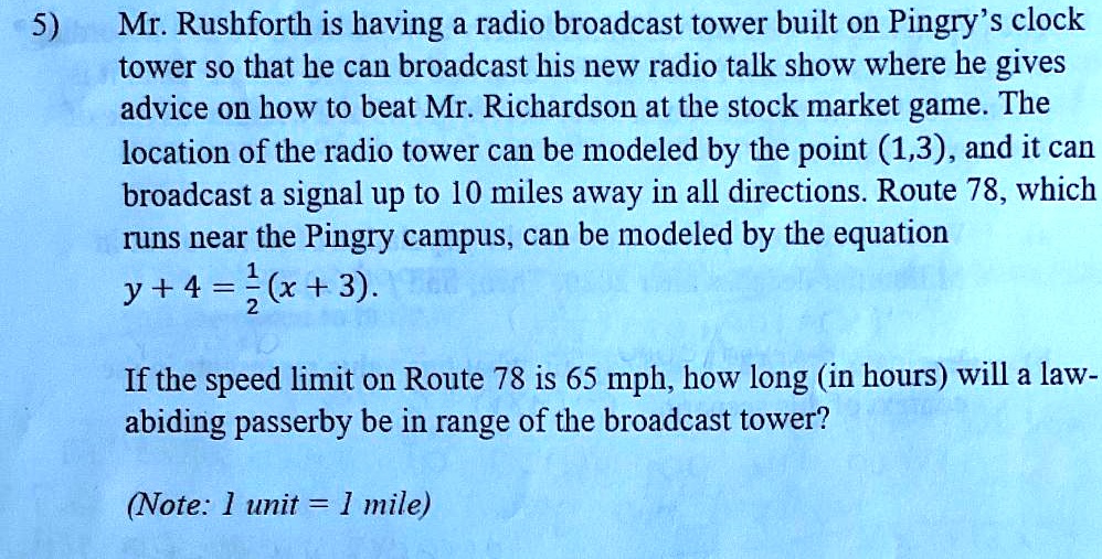 SOLVED 5 Mr Rushforth Is Having A Radio Broadcast Tower Built On solved-5-mr-rushforth-is-having-a-radio-broadcast-tower-built-on
