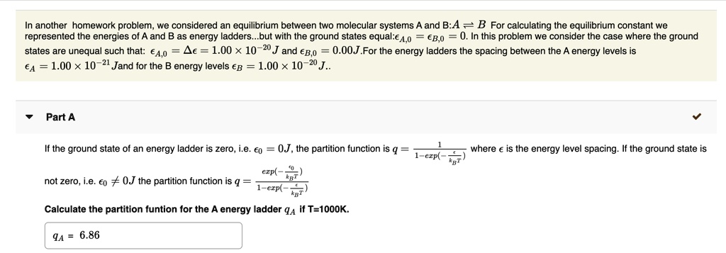In another homework problem, we considered an equilibrium between two ...