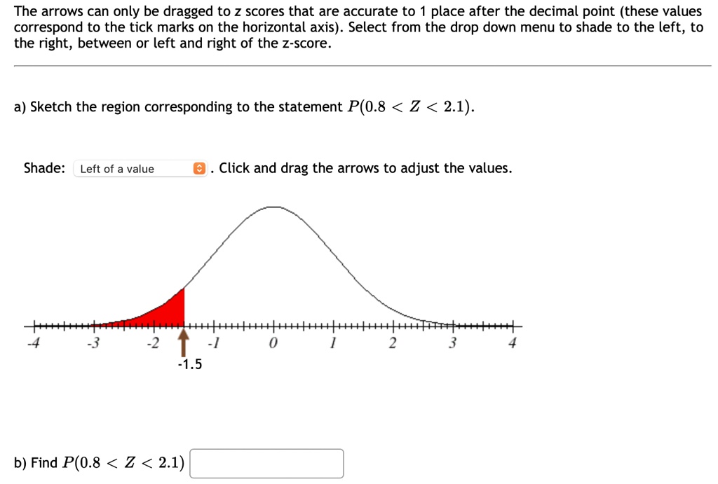 SOLVED: The arrows can only be dragged to z-scores that are accurate to ...