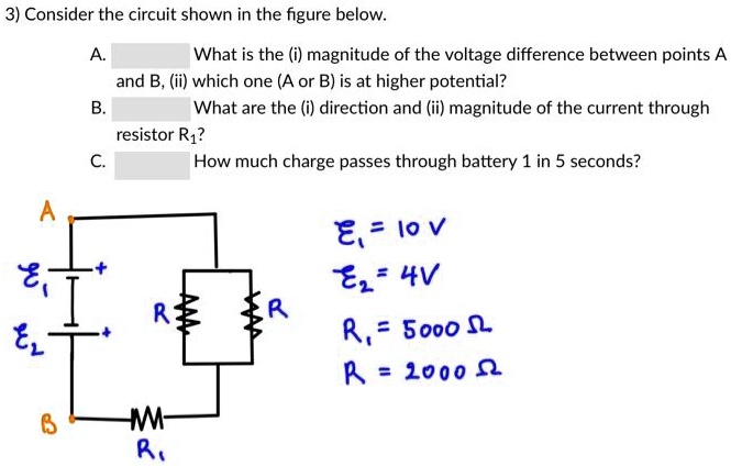 SOLVED: 3) Consider the circuit shown in the figure below: What is the ...