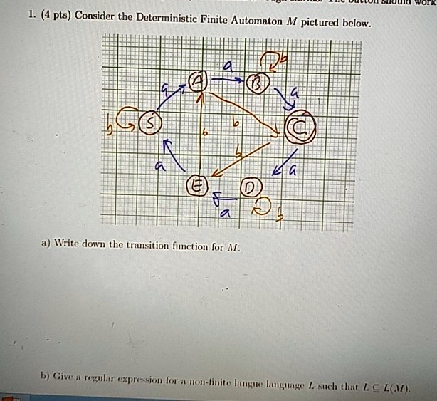Video Solution Consider The Deterministic Finite Automaton M Pictured Below 13 A A Write Down 4061