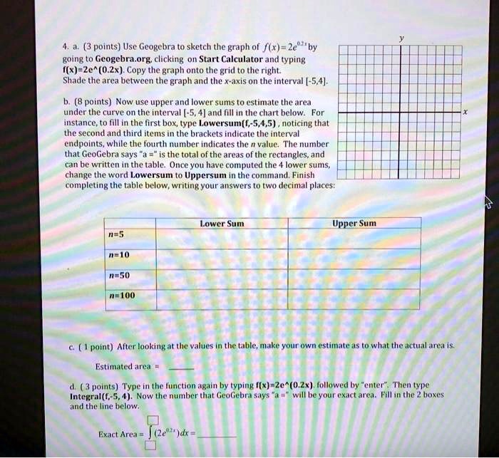SOLVED:(3 points} Use Geogebra t0 sketch the graph of f(x) = 2e' BOIng ...