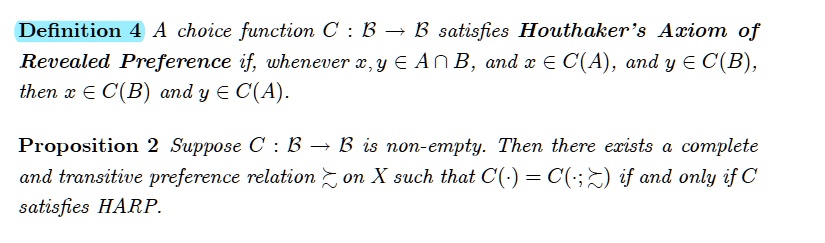 SOLVED: The following question is based on choice theory. Preferences ...