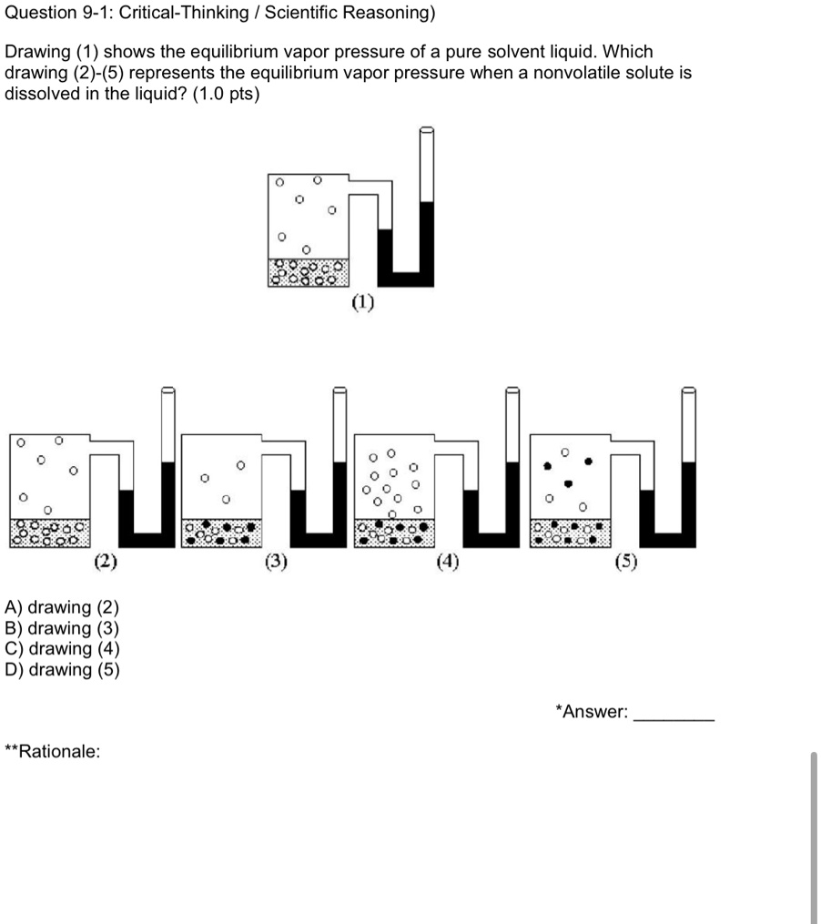 question 9 1 critical thinking scientific reasoning drawing 1 shows the ...