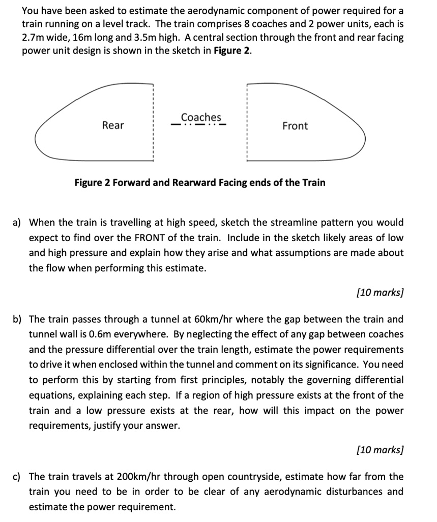 SOLVED: You have been asked to estimate the aerodynamic component of ...